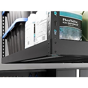 NewAge Products 4 ft. x 8 ft. VersaRac Pro Adjustable Overhead Garage Storage Rack, Heavy Duty Steel Garage Storage Organization, Ceiling Storage Racks, 800lbs Weight Capacity, (Black), 41200