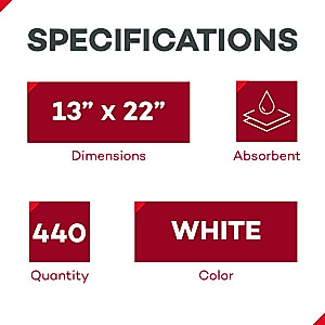 Dealmed Baby Scale Liner, Disposable 13" x 22" Sheets, Made in The USA (White, Case of 440)