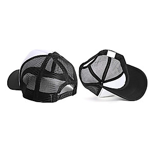 Men's Rainbow French Bulldog Hat PLY KT T167 Black/White Trucker Hat One Size