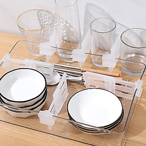 Fridge Space Allocator TAODAN 12PCS Refrigerator Side Door Seperator, Kitchen Refrigerator Snap- on Shelf Refrigerator Organizer Dividers, Classification Partition Boards, Refrigerator Divider