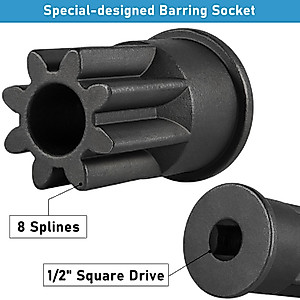Engine Barring/Turning Socket Wrench For CAT Caterpillar, EUI/MUI & Mack Engines, Fits 3176/3196/3200/3208/3300/3400/3406/3500/3508/3512 Series, C9, C10, C12, C13, C15 and C16 & E-7, E-7 ETEC