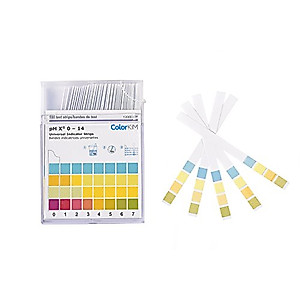 pH Strips, 0-14 Scale, for Testing Water pH, Made of Premium Litmus Paper (100 Strips)