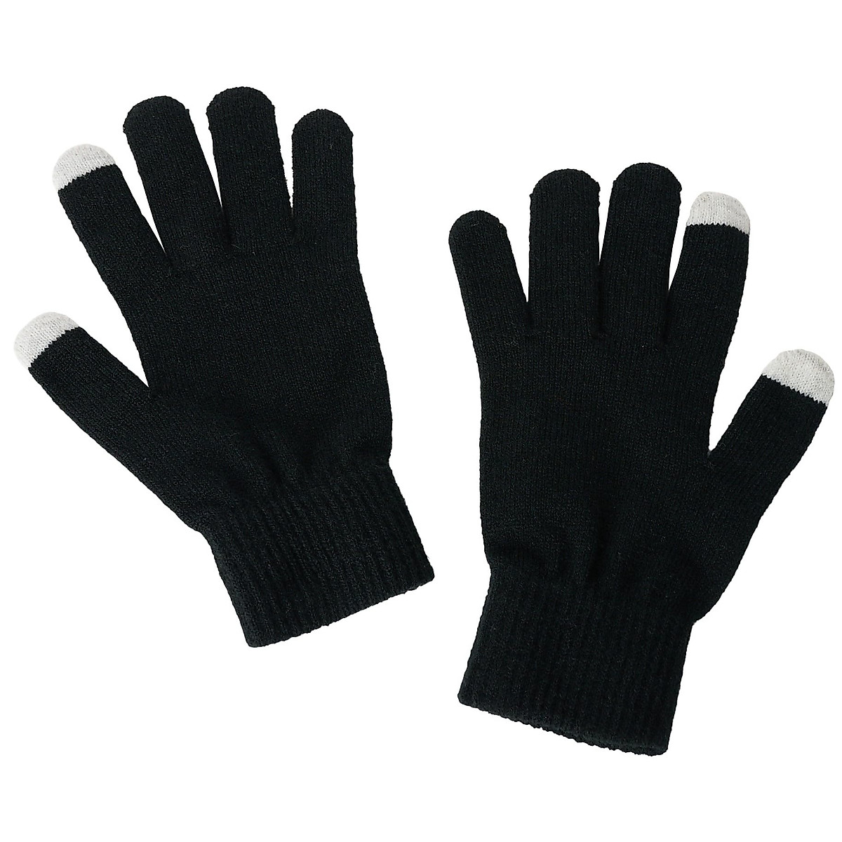 Disney Jack Skellington Womens Knit Beanie Hat and Texting Glove Set (Black)