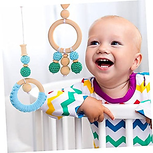 Toddmomy 20 Pcs Yarn Bead Pendant Baby Decor Woodsy Decor Baby Car Toy Children Cot Hanging Toy Sensory Hanging Rattle Rattles Plush Toy Crib Stroller Toy Crib Hanging Rattle Toy Crib Toy