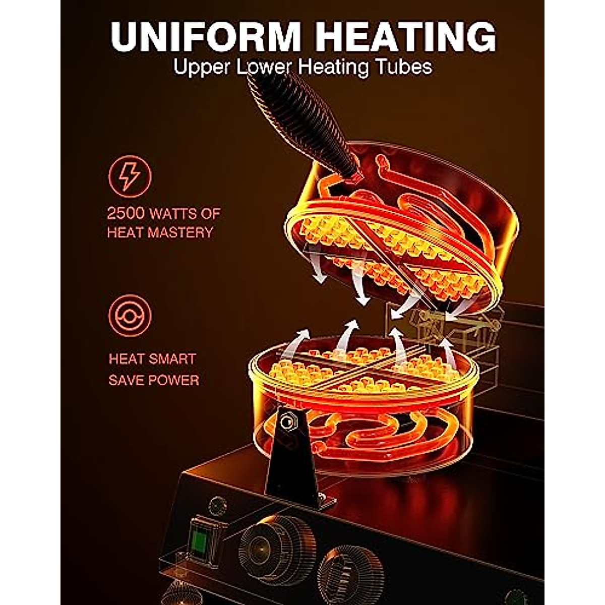 Commercial Waffle Maker PYY Double Waffle Maker Large Stainless Steel Waffle Maker Silver Non-stick Electric Chaffle Maker for Restaurant Party Food Stall