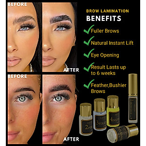 ARYANA NEW YORK Eyebrow Lamination Kit | At Home DIY Brow lamination | Instant Professional Lift For Fuller Eyebrows | Brow Brush And Micro Brushes Added