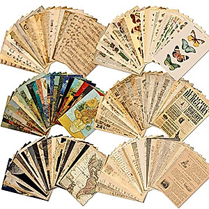 GIFTSFARM 150 Sheets of Scrapbook Paper, Aesthetic Vintage Scrapbooking Supplies Pack, Ephemera for Junk Journal, Cute Notebook Stationary Journal kit, Wall Collage Kit, Vintage Decor