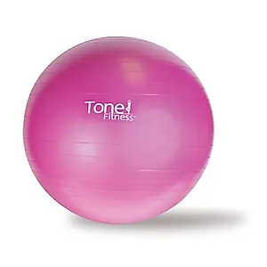 Tone Fitness Stability Ball / Exercise Ball | Exercise Equipment, Pink, 55 Centimeters