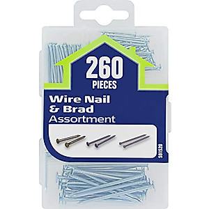 Hillman 591520 Small Wire Nails and Brads Assortment Kit - 260 pieces