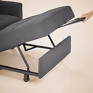 Gizoon Sofa Bed Chair 3 in 1 Convertible, Pullout Single Sleeper Chair Bed with Adjustable Backrest, Spacious Multifunctional Sofa Couches for Living Room, Bedroom, Apartment