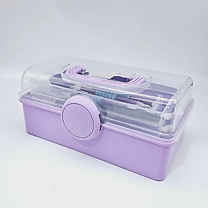 Diamond Painting Storage Containers Tools Accessories Kits with Shockproof Jars,Diamond Art Accessorie Tool Kits Craft Jewelry Bead Rhinestones Organizer Box Diamond Paintings Tools Box (57-Slots)