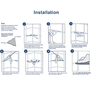 Neohomee 10 in White Corner Shelf, Floating Corner Shelf for Tile Wall, Tile Shower Shelf, 304 Stainless Steel Wall Storage Shelves for Bathroom,No Drilling (White,1Pack)