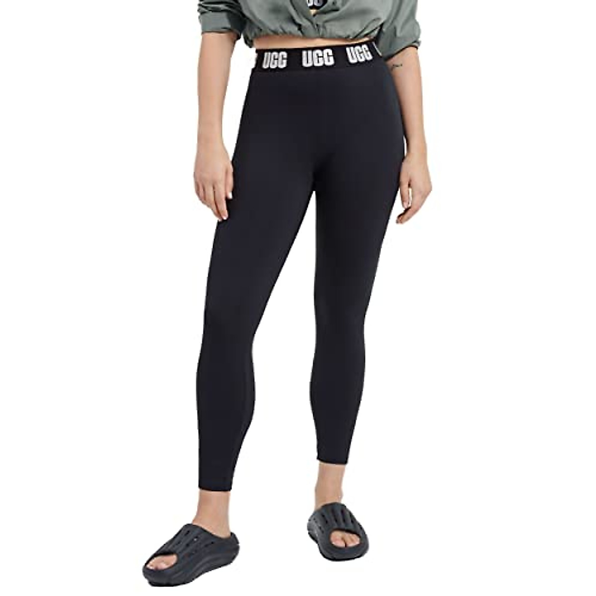 UGG Women's MCKENA Logo Legging, Tar, Large