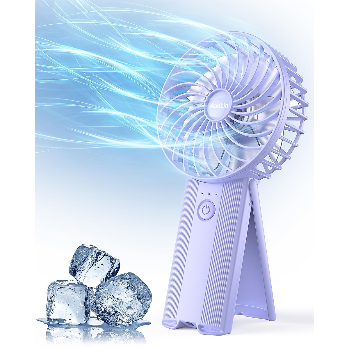 Mini Portable Folding Handheld Fans USB Rechargeable Personal Fan Neck Desktop 4-speed 3-in-1 Silent Handheld small Fan 6-15 hours battery life Suitable for summer travel Camping Outdoor Kids Gift