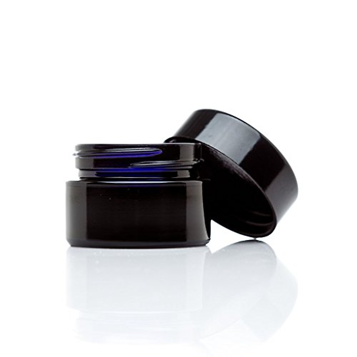 Infinity Jars 15 Ml (.5 fl oz) Pocket Size Black Ultraviolet Glass Screwtop Jar 2-Pack