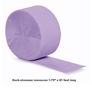 Pastel Rainbow Birthday Party Decoration Crepe Paper Streamers (4 Pack)