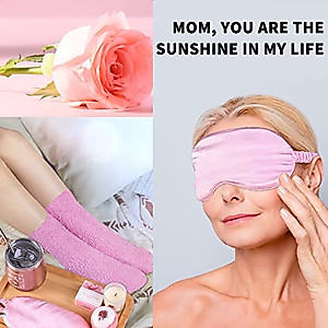 CUTEUP Mother Gifts for Mom-Birthday Mother s Day Gifts from Daughter Son, Relaxing Spa Gift Basket Set for Mom Sister Friend Happy Birthday Bath Set Gift, Great White Blanket Gifts for Women Mom