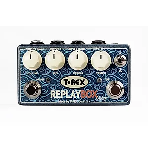 T-Rex Engineering REPLAY-BOX Delay Guitar Effects Pedal Featuring True Stereo Operation, Active Tap Tempo, Volume, Mix, Repeat, and Subdivision Controls for Ultimate Precision (10090)
