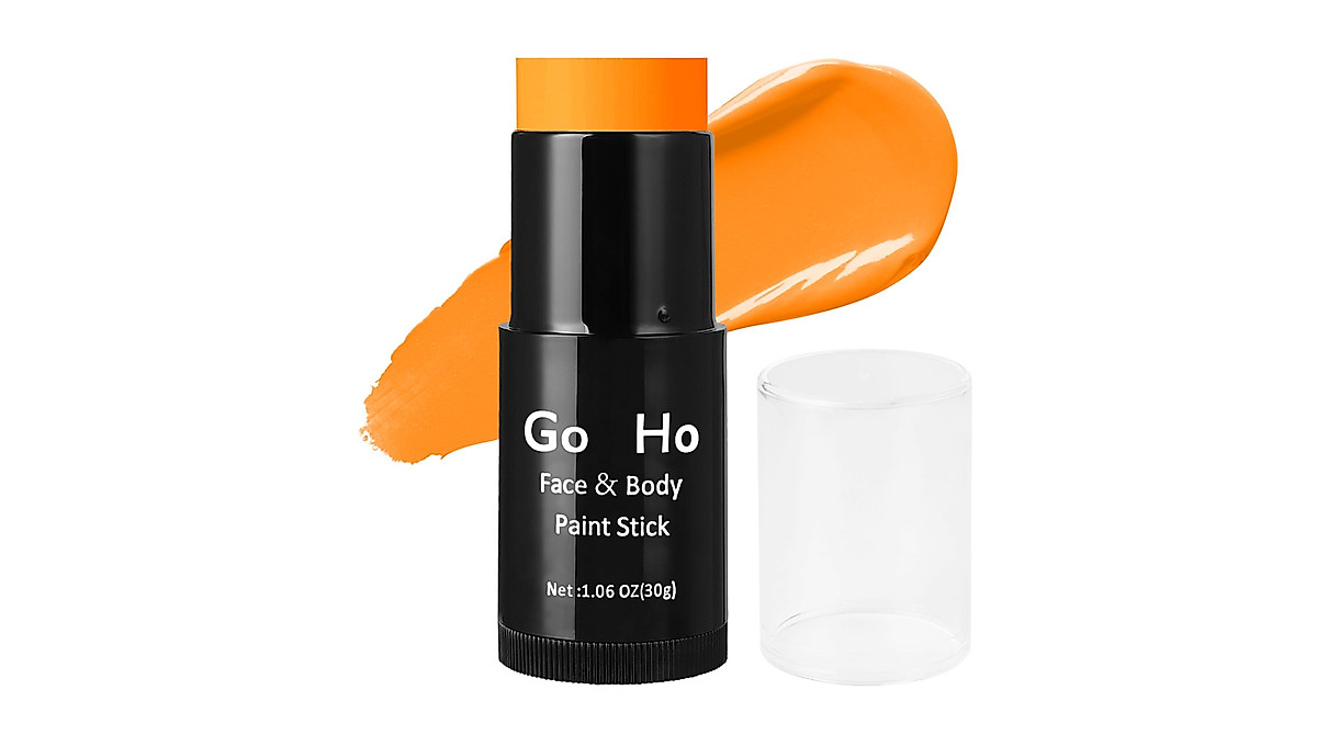 Go Ho Orange Face Paint Stick - Waterproof, Easy to Blend, Halloween Makeup
