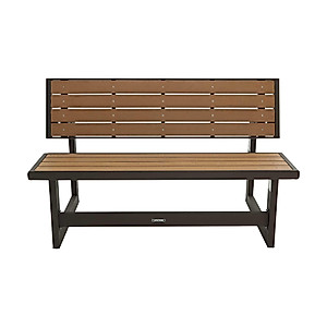 Lifetime 60054 Convertible Bench / Table, Faux Wood Construction and Lifetime 60139 Outdoor Convertible Bench, 55 Inch, Mocha Brown