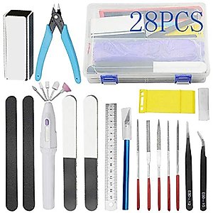 Bigstone 28 PCS Gundam Model Tools Kit Hobby Building Tools Set for Cars, Airplanes, Buildings, Gundam, Robots Models Building Repairing and Fixing ext.