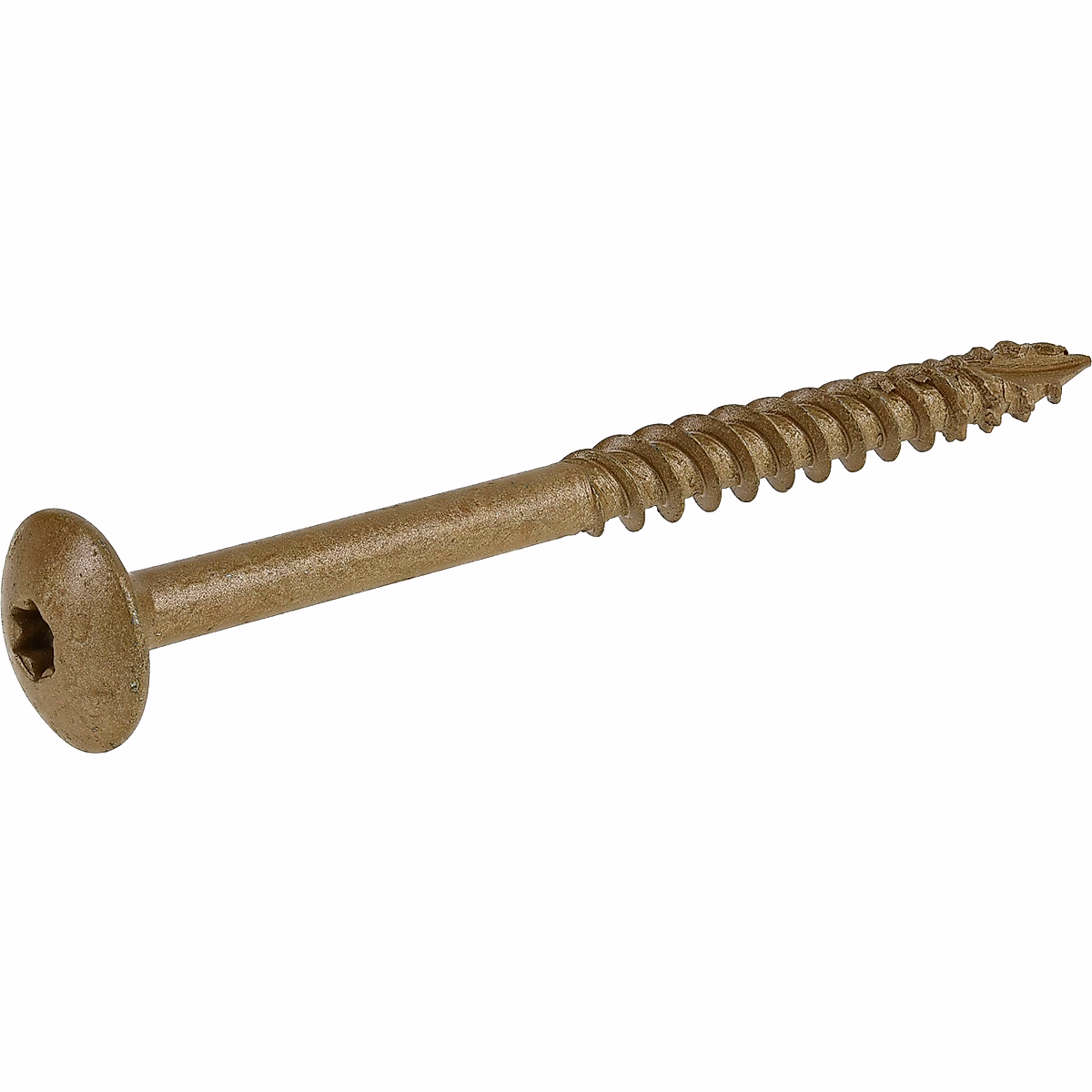 Power Pro 47877 Lag Screws, 5/16" x 4", Star Drive Construction Lag Screws, Rust Resistant, Ceramic Coated Bronze, 5lb Tub, 100 pcs