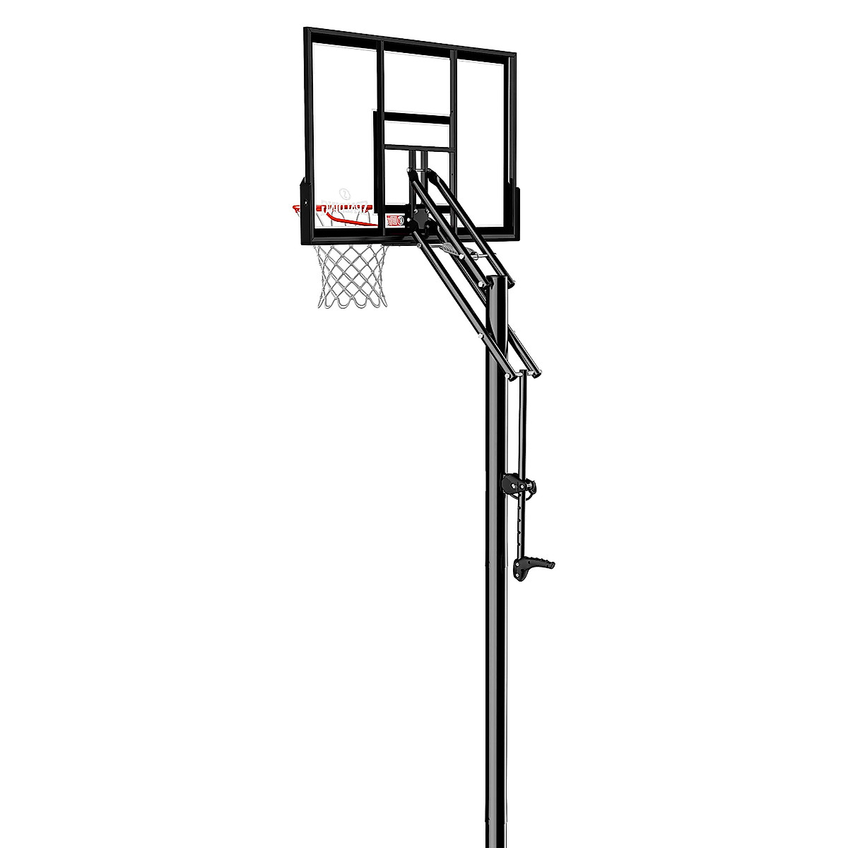 Spalding 44" Shatter-Proof Polycarbonate Pro Glide® Lite In-Ground Basketball Hoop