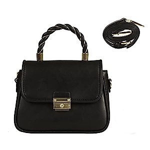 VODIU Small Shoulder Bags For Women Handbag Tote With Top-Handle Small Black Purse Crossbody Bag