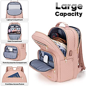 Laptop Backpack for Women, 15.6 Inch Travel Backpack for Women as Person Item Flight Approved, Waterproof Nurse Backpack, Computer Backpack Travel Bags Casual Daypacks for College, Business,Work