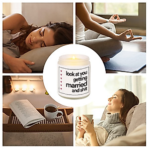 BaubleDazz Funny Wedding Gifts, Bachelorette Gifts for Bride, Bridal Shower Gift for Bride- 7oz Lavender Scented Soy Wax Candle- Bride to Be Gifts for Her, Wedding Gifts for Bride