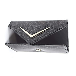 Liquorbrand Bonneville Glitter PVC with metal chevron logo Wallet