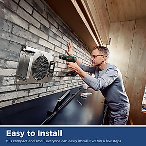 ALORAIR 300 CFM Crawlspace Ventilator Fan with Humidistat, Stainless Steel Exhaust Vent Fans with Digital Display, Timing Cycle, Freeze Protection Thermostat, for Basement, Garage, Attic, Grow Tent