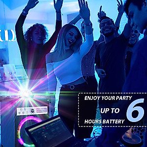Ankuka Karaoke Machine, Portable Bluetooth Speaker with Disco Lights,Subwoofer PA System with 2 Wireless Microphones for Christmas,Birthday Party