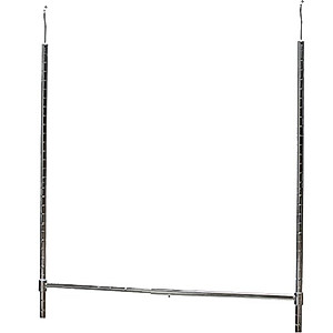 SimpleHouseware Adjustable Closet Hanging Rod, Chrome