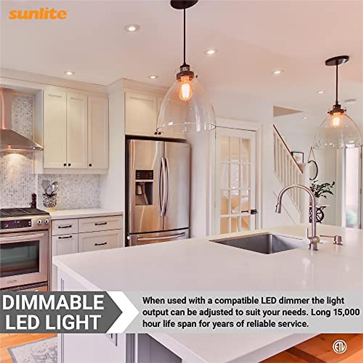 Sunlite 81073-SU LED S14 Filament Style String Light Bulb, ETL Listed, 2 Watts (25W Equivalent), 200 Lumens, Medium Base (E26), Dimmable, 2700K Warm White, 1 Count