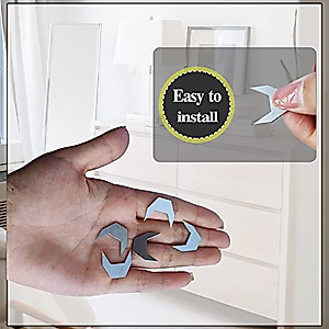 16 Pieces Drawer Stops Drawer Stoppers for Dresser Two Point Drawer Stops Antique Style Metal Drawer Stops Furniture Parts Accessories for Drawers