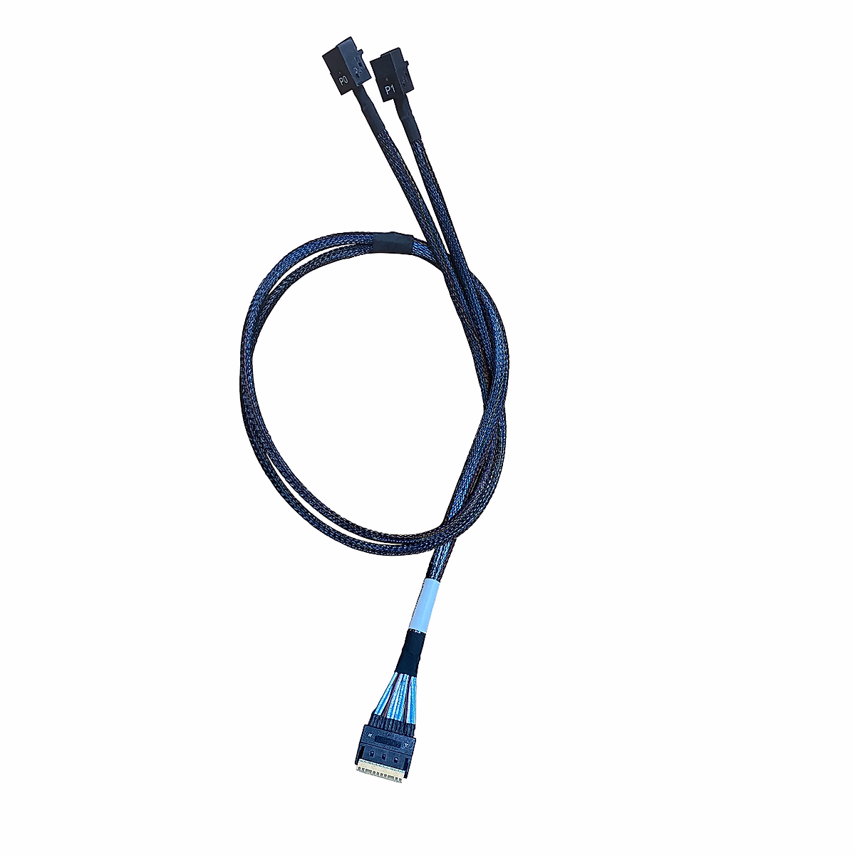 DiliVing 𝐃𝐢𝐋𝐢𝐧𝐤𝐞𝐫 𝐒𝐥𝐢𝐦𝐒𝐀𝐒 8X to 2*𝐌𝐢𝐧𝐢𝐒𝐀𝐒 𝐇𝐃 4X,𝐒𝐅𝐅-𝟖𝟔𝟓𝟒 74Pin to 2*𝐒𝐅𝐅-𝟖𝟔𝟒𝟑 36Pin Cable 80cm(Broadcom MPN 05-60003-00)