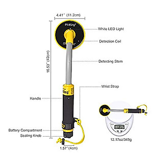 wedigout Metal Detector 100Feet Underwater Fully Waterproof Pin Pointer Handheld Pulse Induction Targeting with Vibration LED