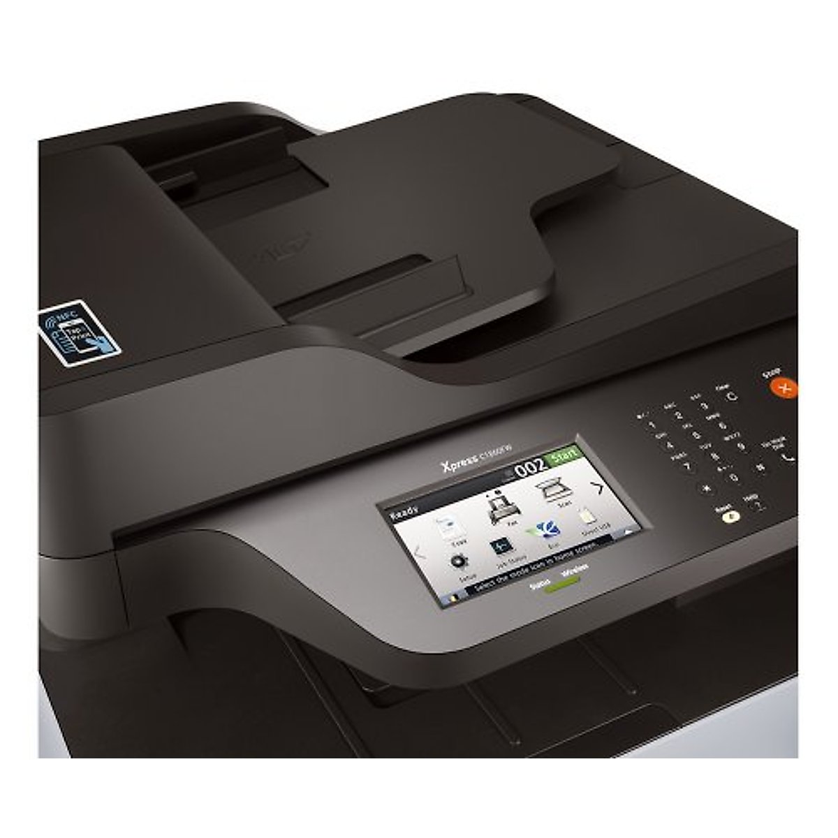 Samsung Xpress C1860FW Color Laser MFP (19 ppm) (533 MHz) (256 MB) (8.5" x 14") (9600 x 600 dpi) (Max Duty Cycle 40000 Pages) (p/s/c/f) (USB) (Ethernet) (Wireless) (Touchscreen) (250 Sheet Input Tray) (1 Sheet Multipurpose Tray) (50 Sheet ADF)