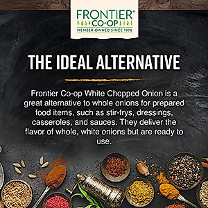 Frontier Co-op Onion, White Chopped, Kosher | 1 lb. Bulk Bag | Allium cepa