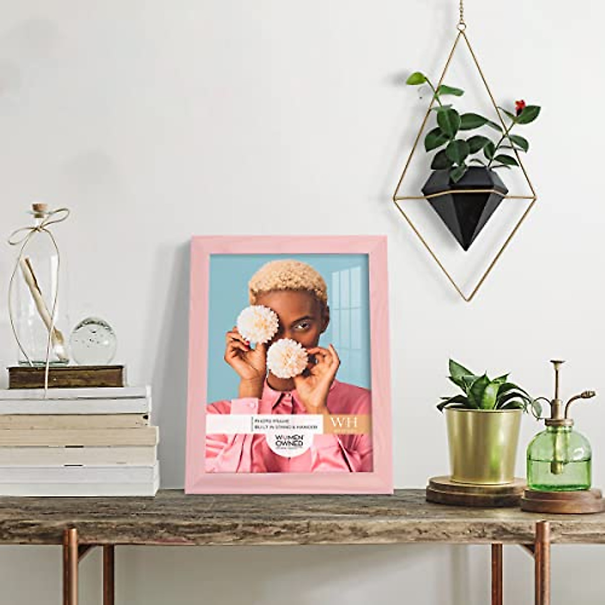 Renditions Gallery 8x10 inch Picture Frame Sunset Pink Wood Grain Frame, High-end Modern Style, Made of Solid Wood and High Definition Glass for Wall and Tabletop Photo Display