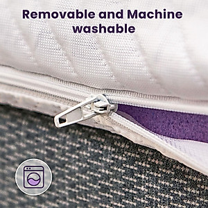 BDEUS 2 Inch Cooling Gel Memory Foam Mattress Topper, Ventilated High Density Pad for Pressure Relief, Bed Topper with Removable Cooling Touch Soft Cover, Queen Size