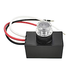 J.LUMI YCA1030 Hard-Wired Post Eye Light Control with Photocell Light Sensor, Photocell Sensor, Dusk to Dawn Light Sensor, Photocell for Outdoor Light, UL Listed