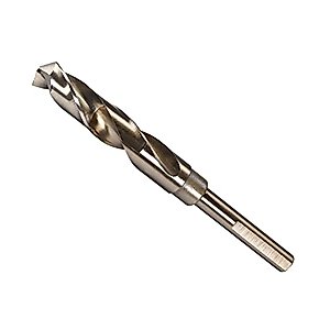 CoCud Reduced Shank Twist Drill Bits, 16mm Cutting Edge, Titanium & Nitride Coated High Speed Steel 6542 - (Applications: for Stainless Steel Drilling Machine)