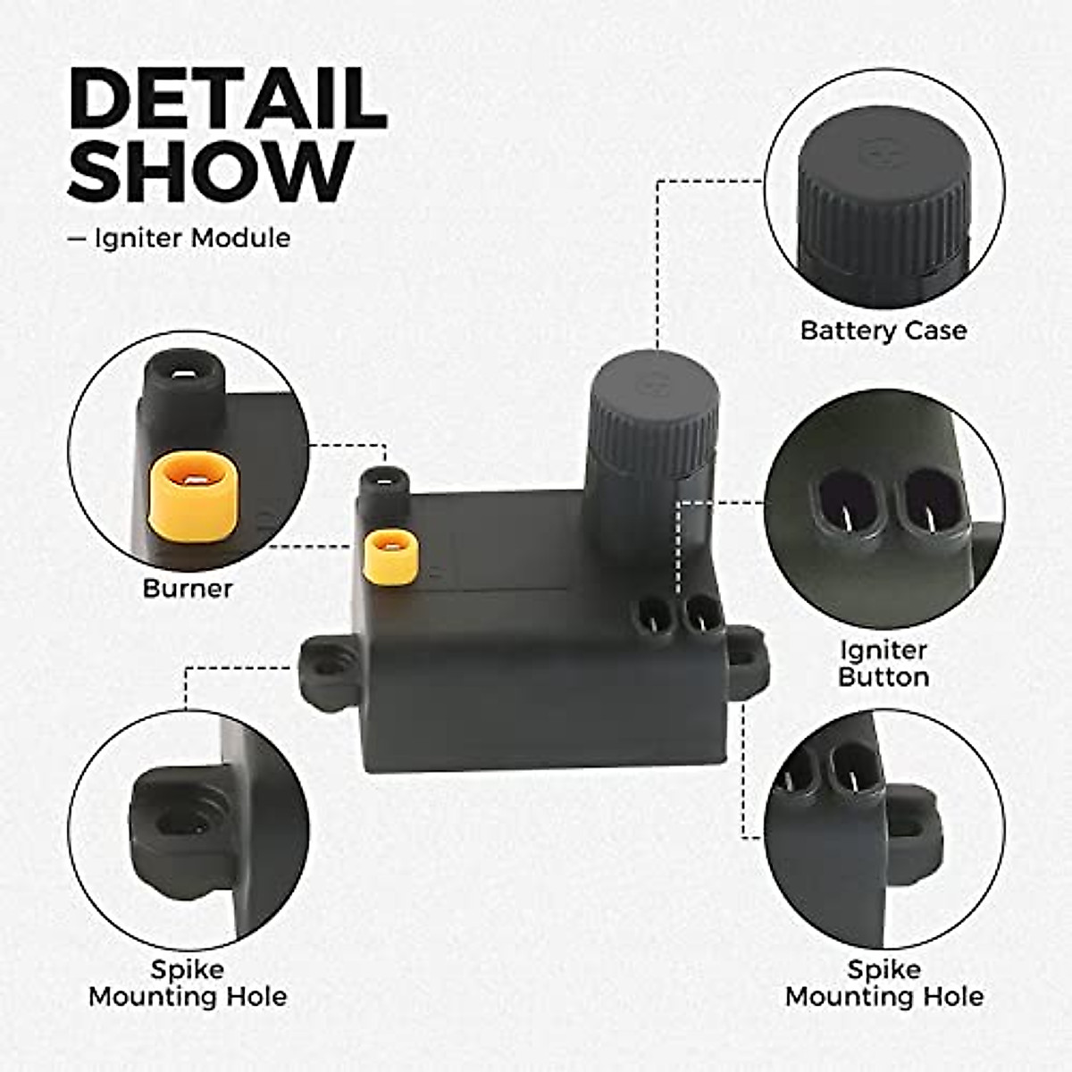 MOOTVGOO 7642 Grill Igniter, BBQ Electronic Igniter Kit Replacement for Weber Spirit E210, S210, Spirit E310, Spirit S310 Gas Grill Models with Up Front Controls