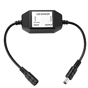 [3 Pack] KEYGMA LED Strip Light Dimmer, DC 12V-24V Dimmer Switch for Strip Lights 2835 3528 5050 5630 5730 3014, Single Color