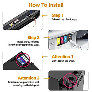 ONEINK 972X Ink Cartridges Compatible for HP 972, Upgraded Chips, Work for Pagewide Pro 477dn 477dw 452dn 452dw 577dw 577z Managed P55250dw P57750dw Printers, 4 Packs (Black/Cyan/Magenta/Yellow)