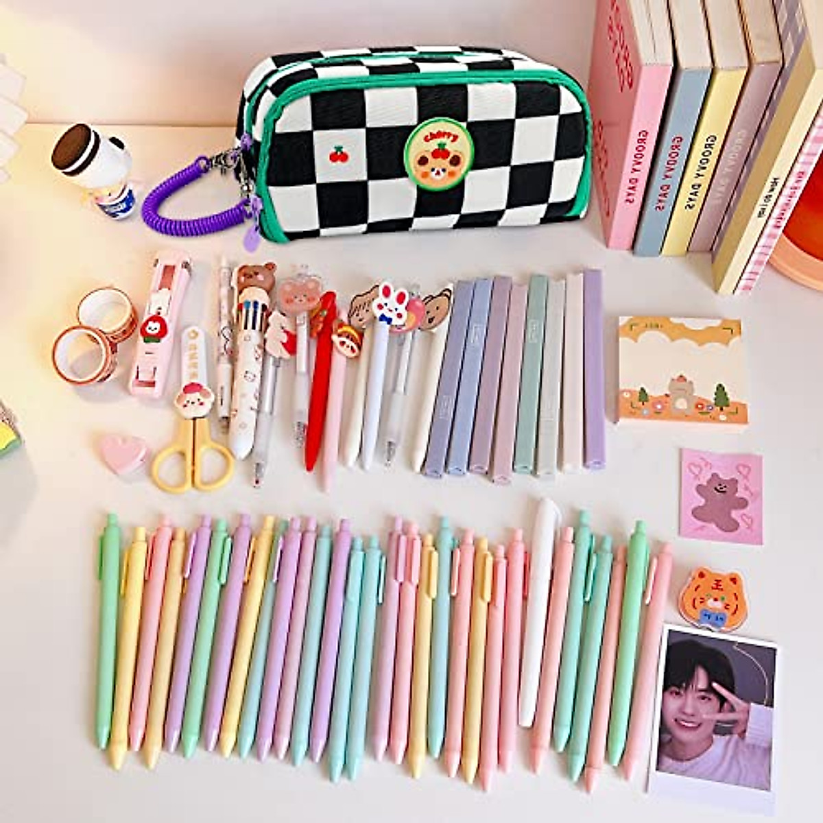 Pencil Case for School Large Capacity Pen Pencil Case Cute Pencil Pouch Pencil Bag for Teen Girls Special Pen Pouch Aesthetic School Supplies Zipper Pen 0rganizer for Children Protable Gift for School