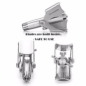 Arcanthite Manual Nose & Ear Hair Trimmer (No Batteries Required) - Perfect Manual Stainless Steel Nose Hair Remover for Men & Women AT-007-D