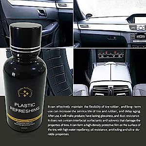 ZMPDJG 50ml Plastic Parts Refurbish Agent Car Exterior Restorer,Car Refurbishment Cleaning Agent Plastic Refreshing,Leather Interior Car Cleaner (Pack of 1Set)
